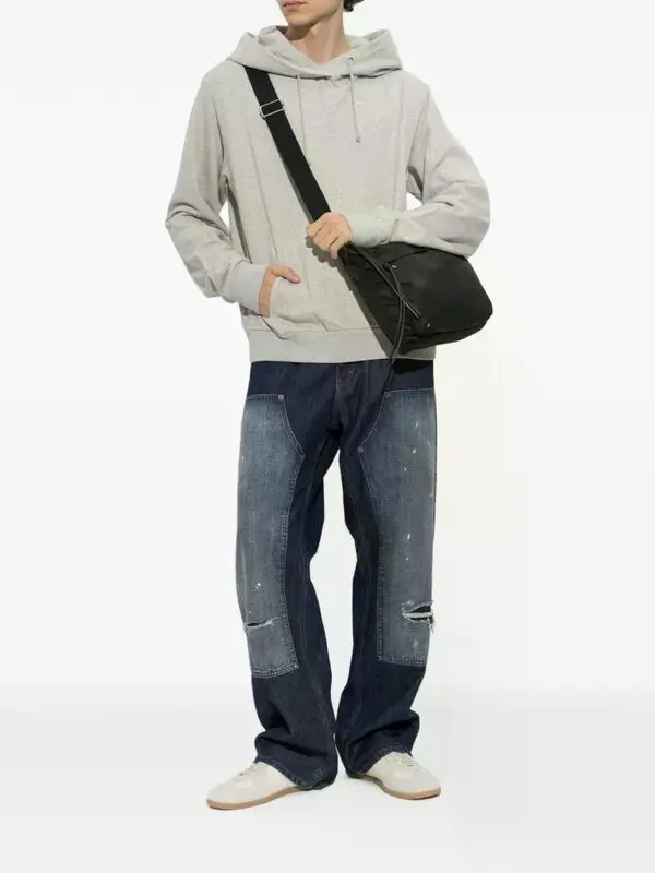 MAISON MARGIELA Bird-print Drawstring Hoodie - Grey