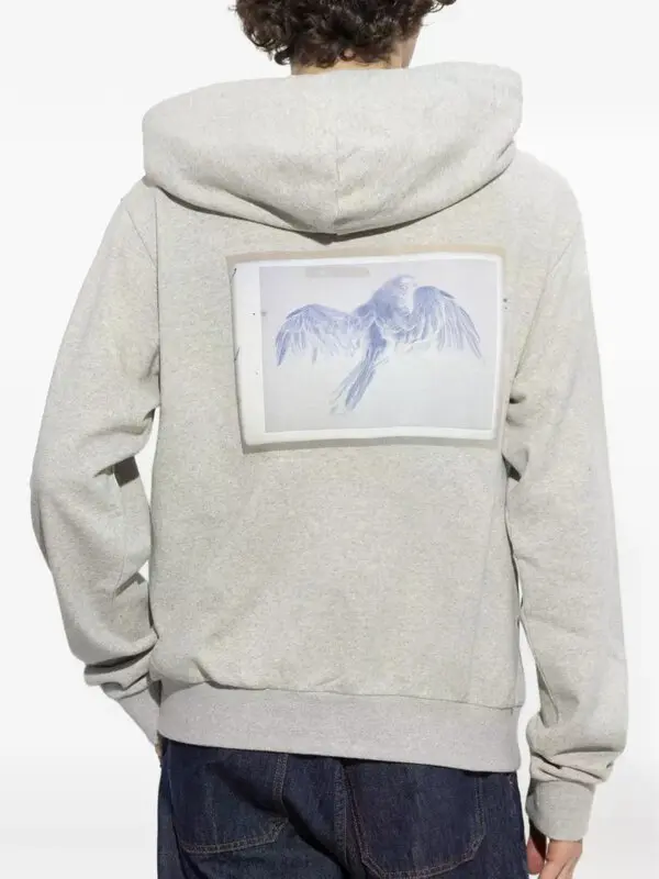 MAISON MARGIELA Bird-print Drawstring Hoodie
