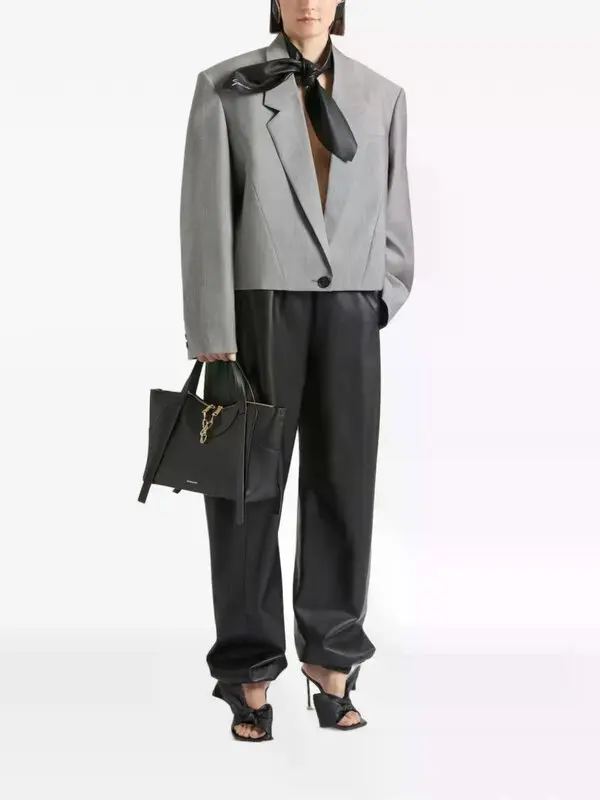 Givenchy Cropped Single-breasted Blazer - Grey