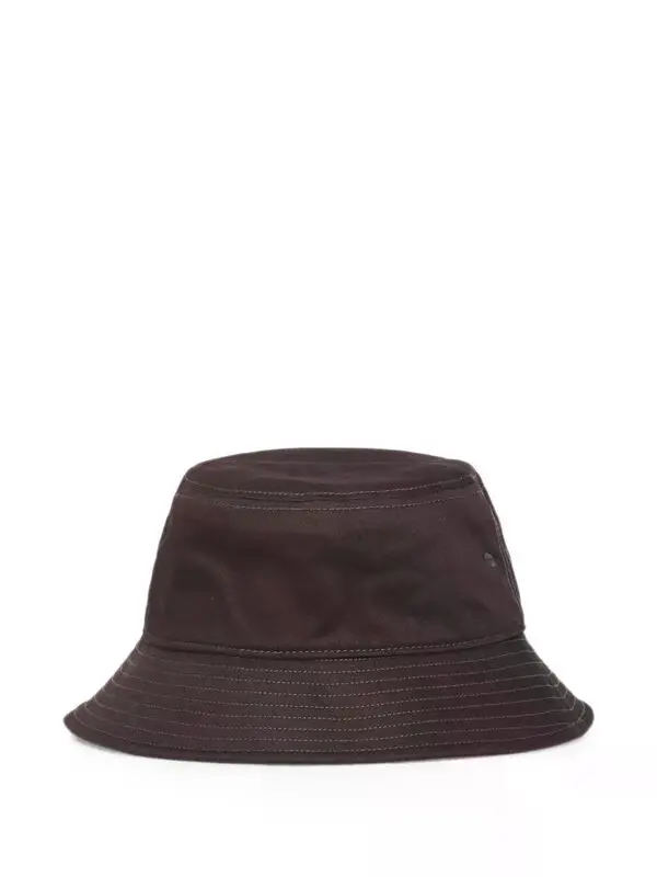 Y3 Logo-embroidered Bucket Hat - Brown