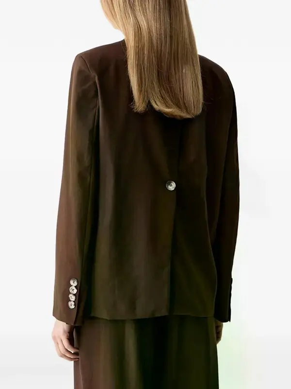 VICOLO Button-back Notched-lapels Jacket - Brown