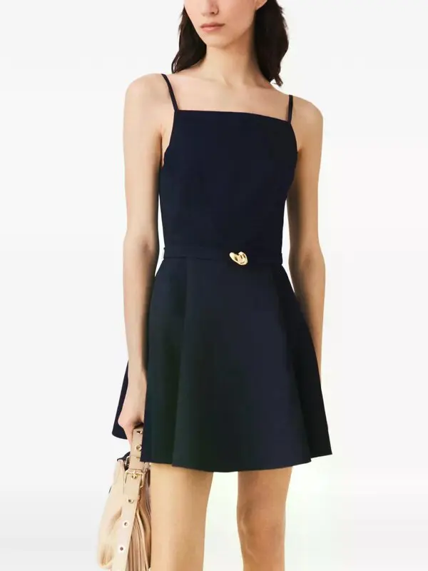 Maje Square-neck Mini Dress - Blue
