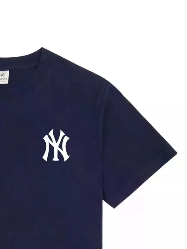 SPORTY & RICH Crew-neck Logo-detail T-shirt - Blue