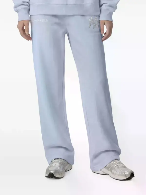 SPORTY & RICH Yankees Krystal Track Pants - Blue