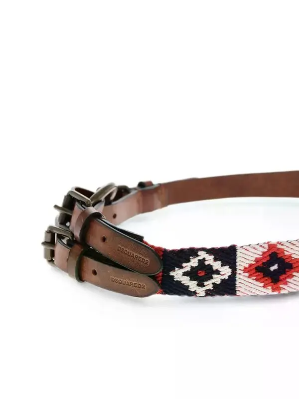 Dsquared2 Knit-detail Double-strap Belt