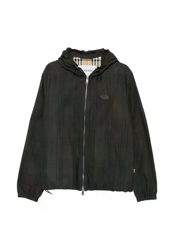 Burberry Checked Hooded Jacket