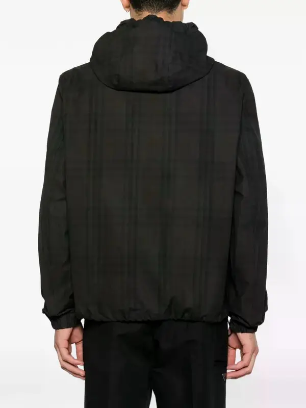 Burberry Checked Hooded Jacket