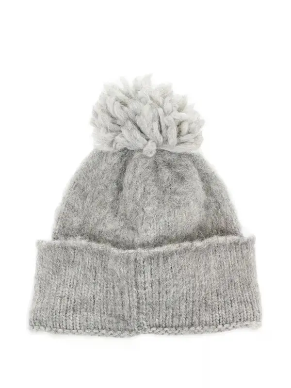 Dsquared2 Chunky Knit Pom-pom Beanie Hat With Visor