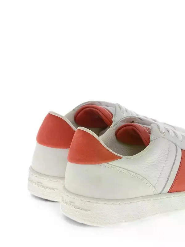 FERRAGAMO Achille Hammered Leather Sneakers
