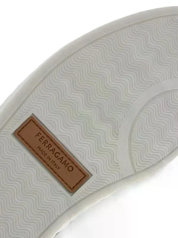 FERRAGAMO Achille Hammered Leather Sneakers