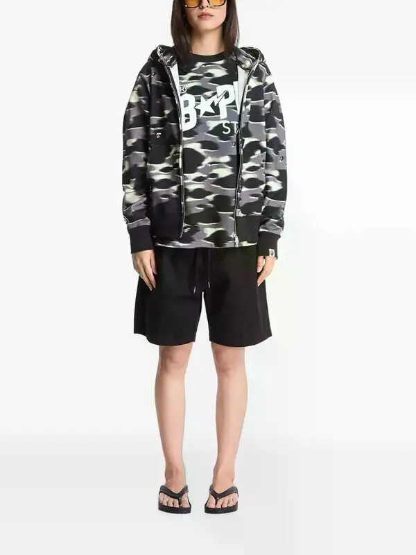 A BATHING APE Elasticated Relaxed-fit Shorts - Black