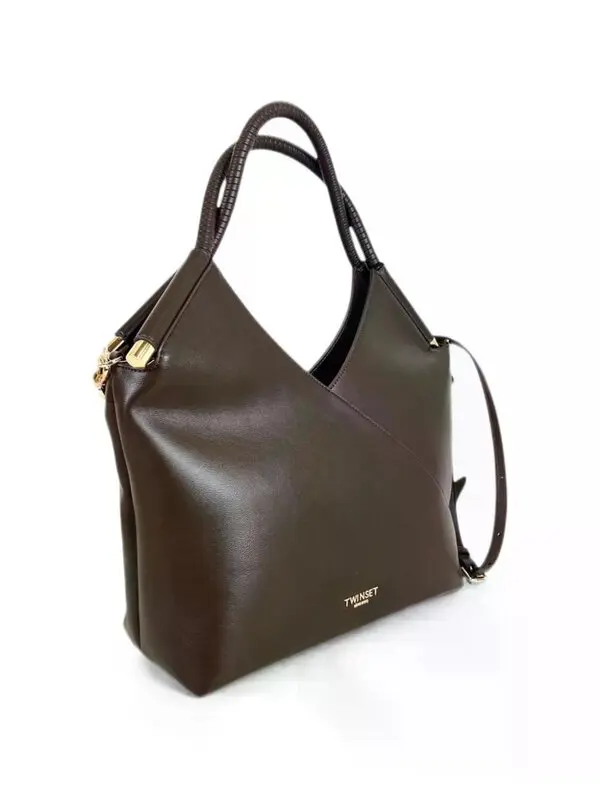 TWINSET Logo Plaque Top-handle Tote Bag