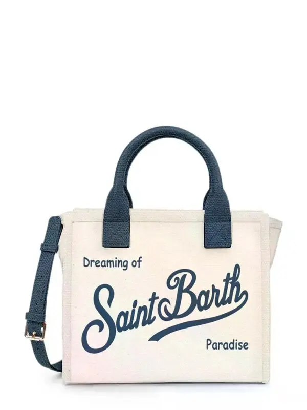 MC2 SAINT BARTH Vanity Logo-print Leather Medium Tote Bag
