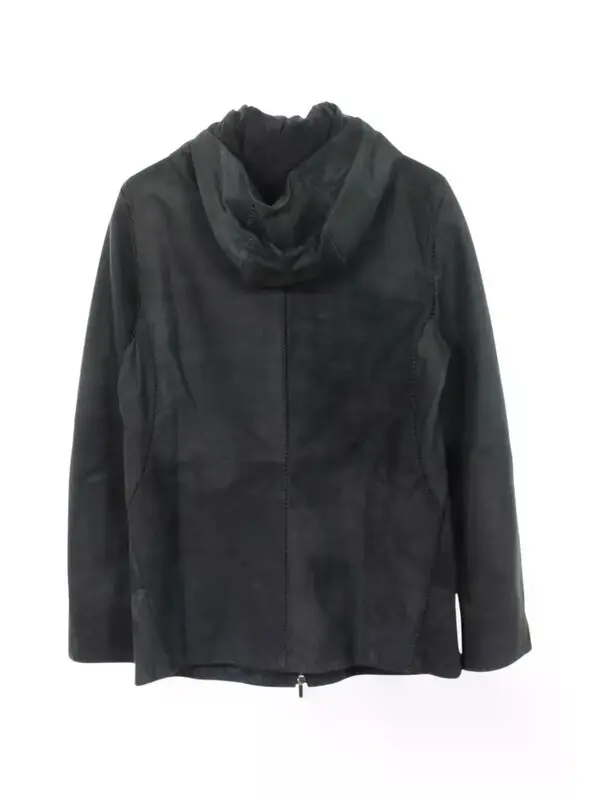 Emporio Armani 2000s Hooded Leather Jacket