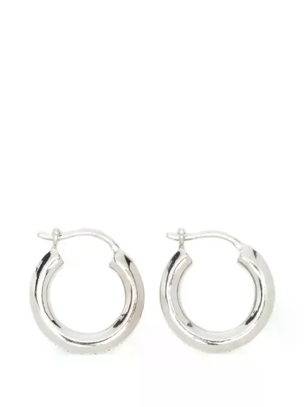 Versace Greca Hoop Earrings - Silver