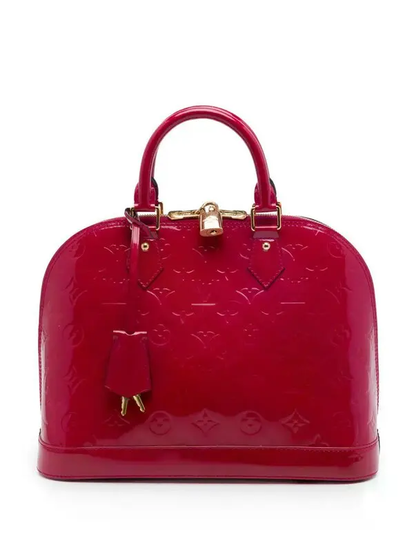 LOUIS VUITTON 2013 Monogram Vernis Alma Pm Handbag - Red
