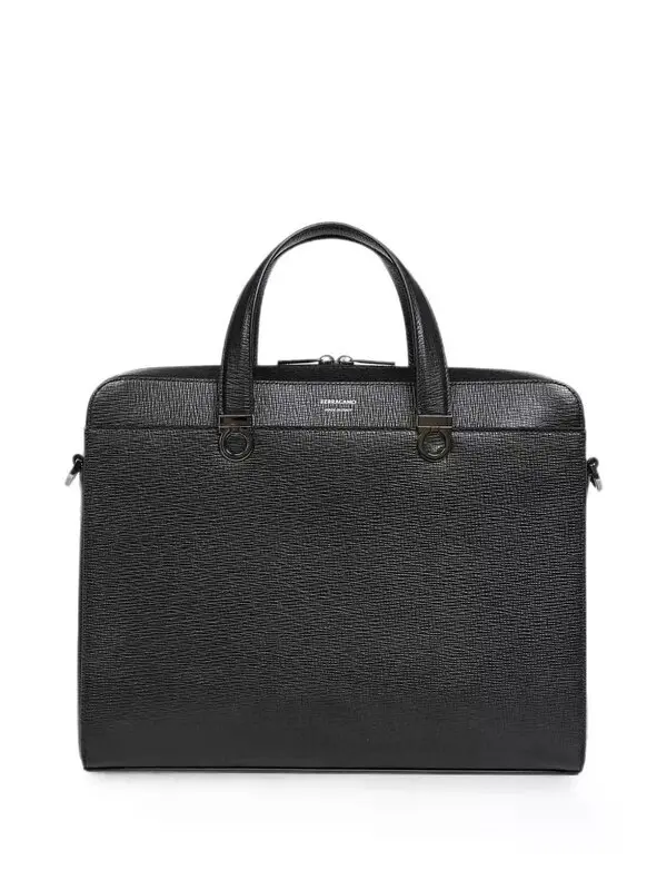 FERRAGAMO Gancini Grained Briefcase