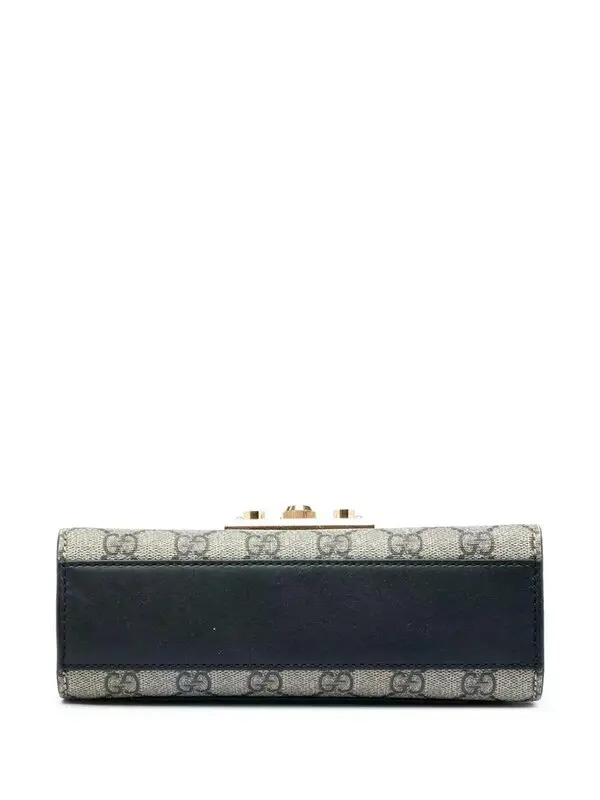 Gucci Gg Supreme Padlock Crossbody Bag - Black