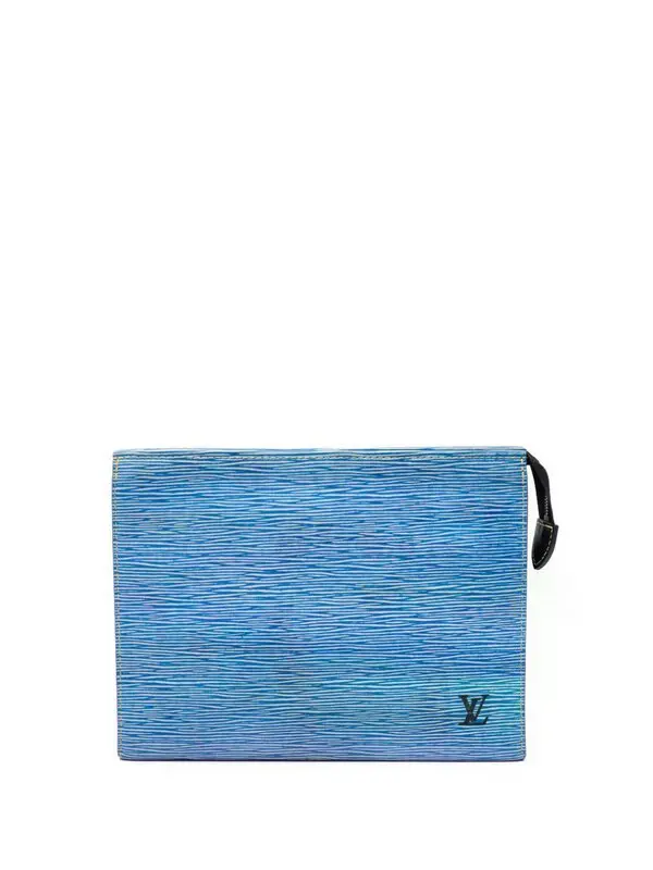 LOUIS VUITTON 2017 Epi Denim Toiletry Pouch 26 Clutch Bag - Blue