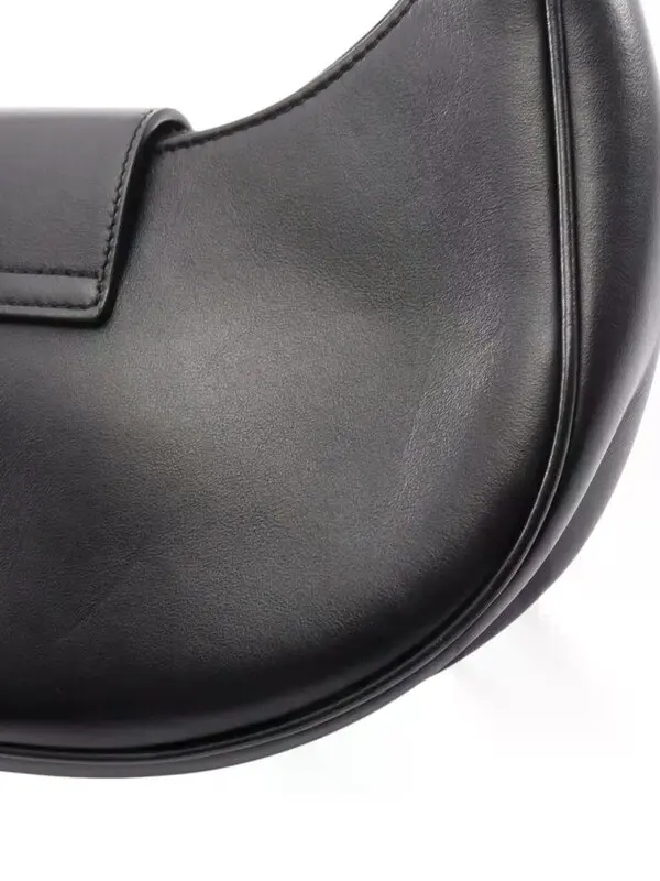 Celine Calfskin Triomphe Ava Shoulder Bag - Black