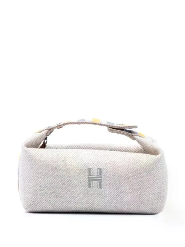 Hermès 2023-2026 Small Wool Bride A Brac Au Carre Case Vanity Bag - Neutrals