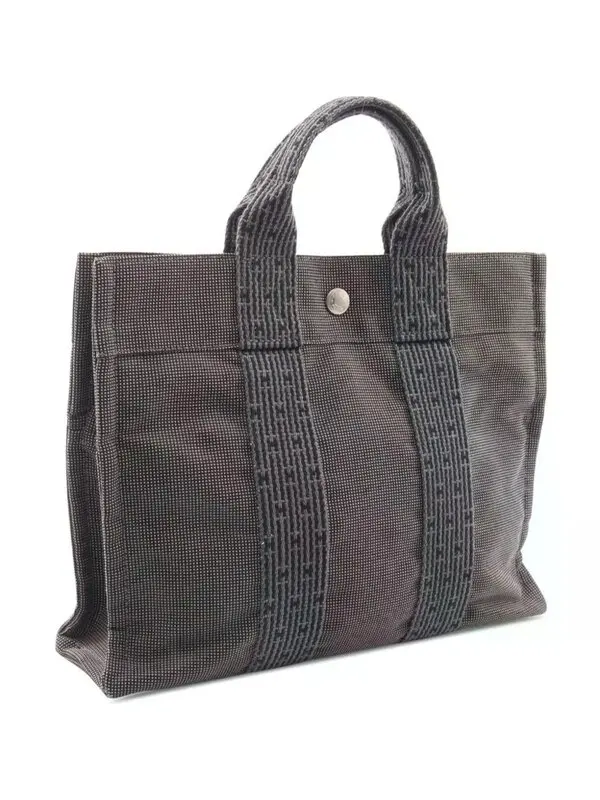 Hermès Canvas Herline Pm Tote Bag - Grey