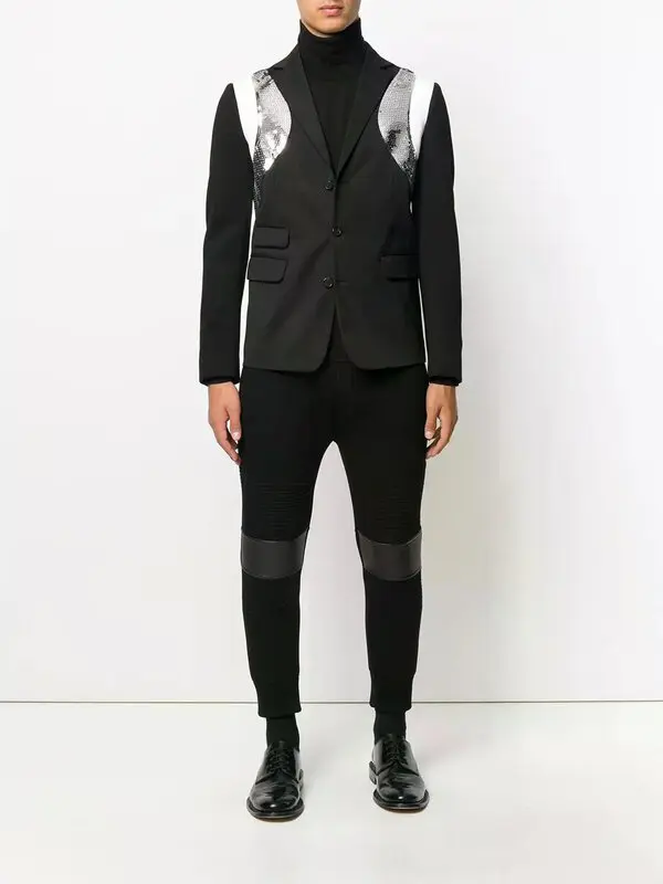 Dsquared2 Sequin Insert Evening Blazer - Black