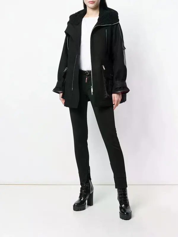 Dsquared2 Shearling Lined Hooded Coat