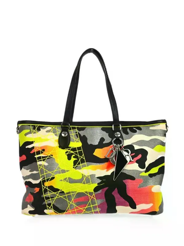 Dior 2011 Anselm Reyle Camouflage Tote Bag - Grey