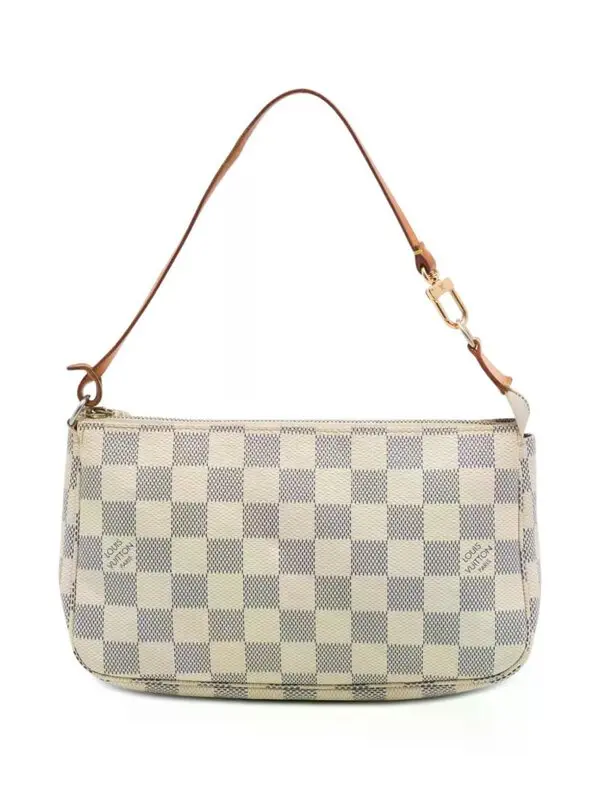LOUIS VUITTON 2012 Damier Azur Pochette Accessoires Shoulder Bag - White