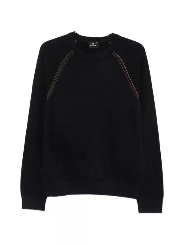 Paul Smith Raglan-sleeve Waffle-knit Sweater - Blue