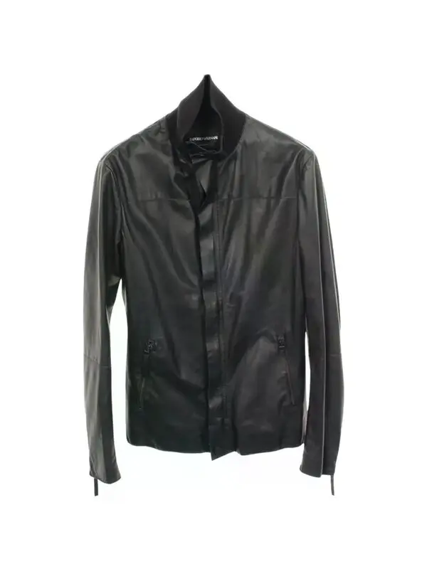 Emporio Armani Panelled Zip-up Jacket - Black