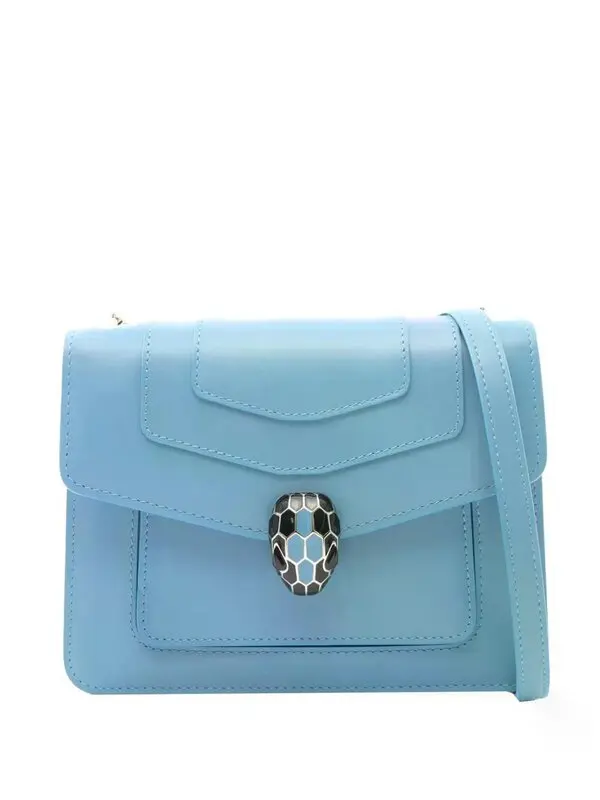 BVLGARI 2012-2026 Leather Serpenti Forever Crossbody Bag - Blue