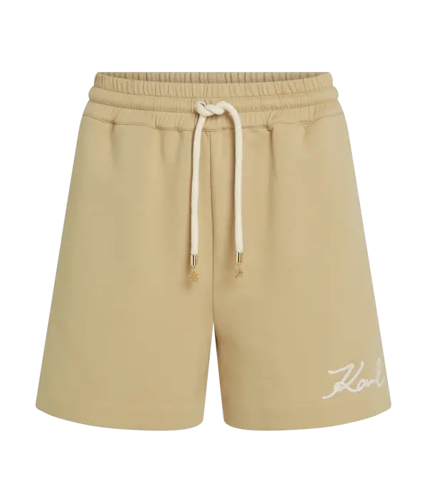 Karl Lagerfeld Rope Detail Jersey Shorts - Safari