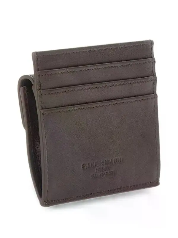 GIANNI CHIARINI Logo-embossed Leather Cardholder