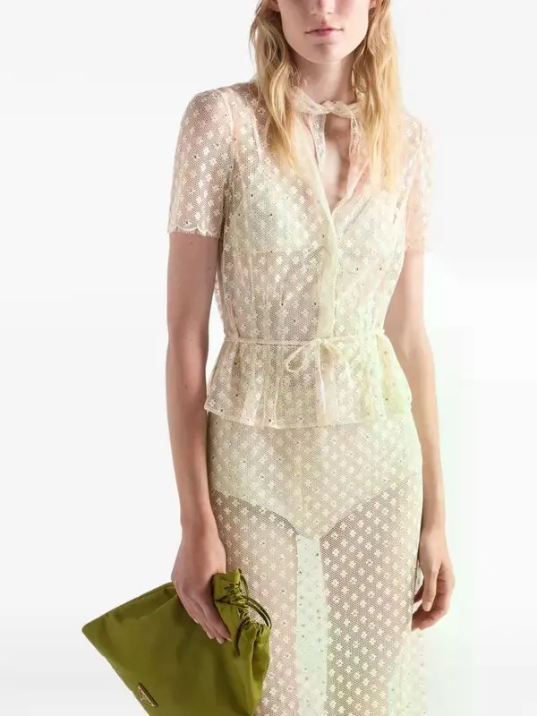Prada Embroidered Lace Dress