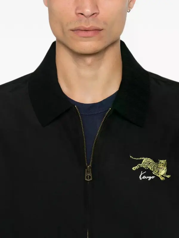 Kenzo Embroidered Tiger Zip-up Jacket