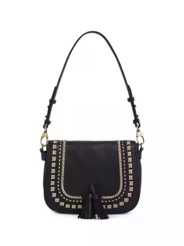 OSPREY The Dakota Stud-embellished Tassel-detail Shoulder Bag - Black