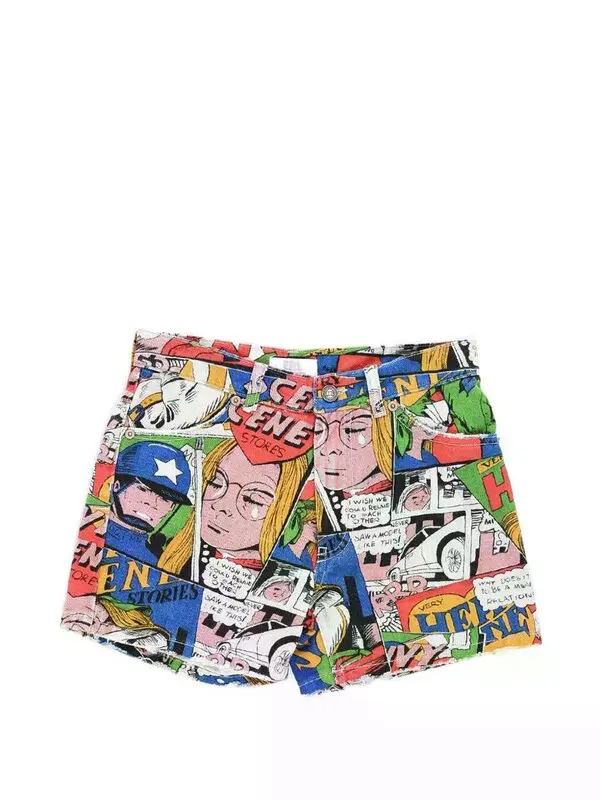ERL Printed Denim Shorts