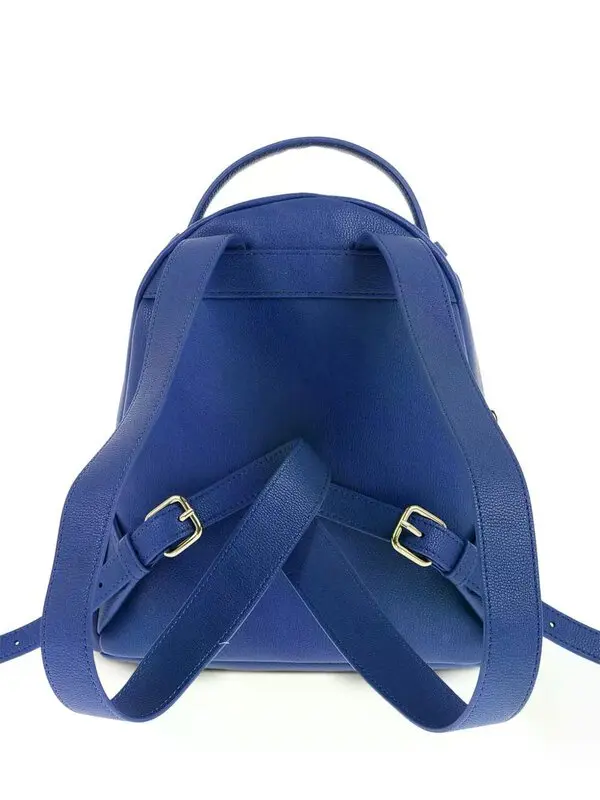 Moschino Plaque Grained Effect Backpack - Blue