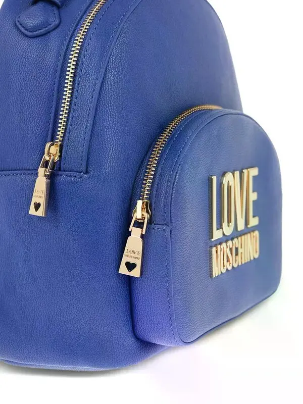 Moschino Plaque Grained Effect Backpack