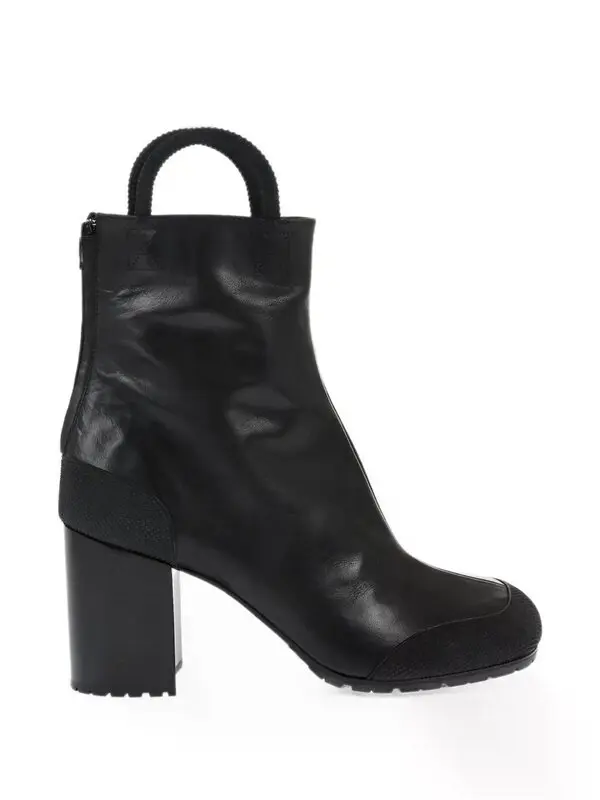 Random Identities Rope-handle Leather Boots - Black