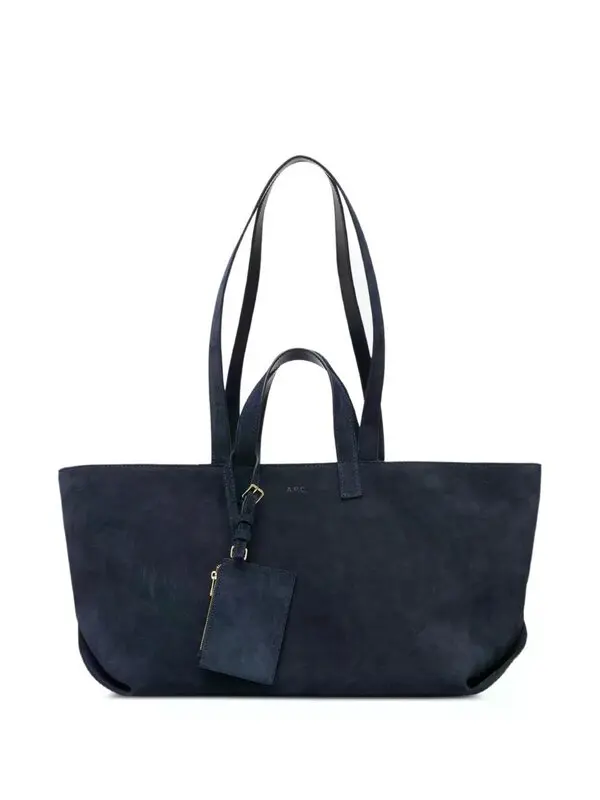 A.p.c. Le Drummer Suede Shoulder Bag - Blue
