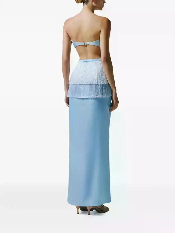 BAOBAB Dua Fringed Maxi Dress - Blue