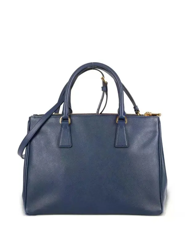 Prada Medium Galleria Double-zip Tote Bag - Blue