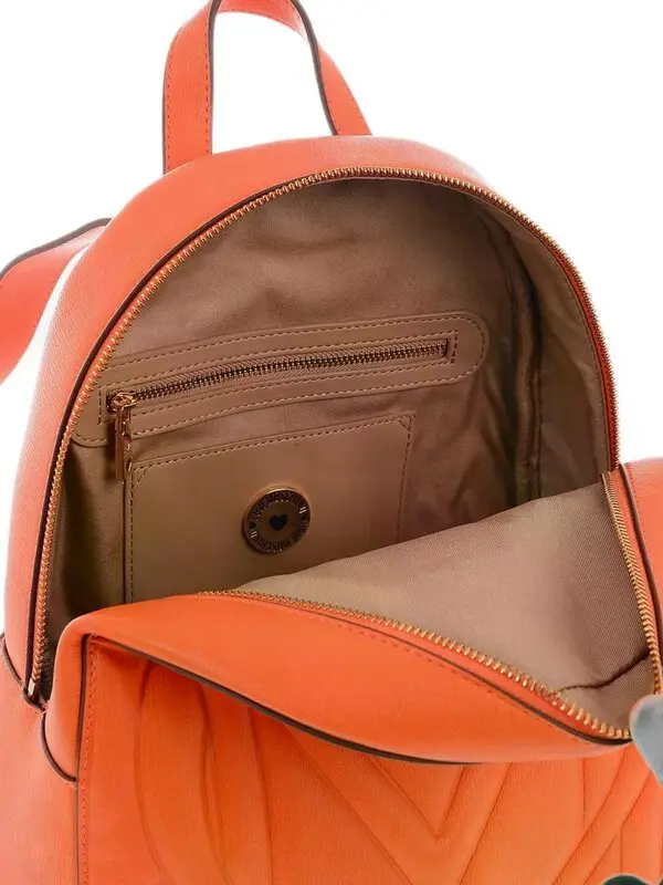 Moschino Logo-plaque Embossed-logo Backpack