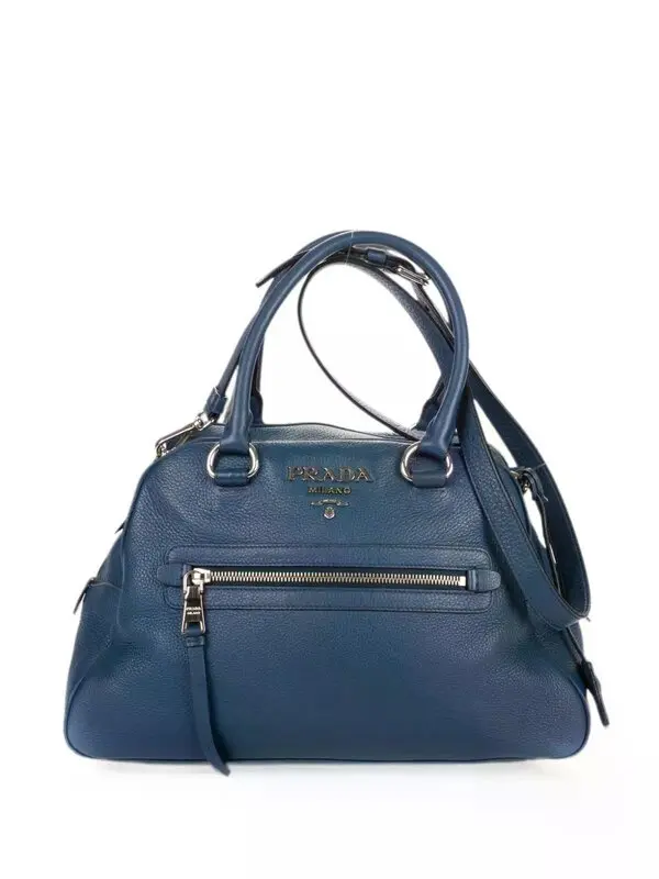 Prada Vitello Phenix Logo-plaque Tote Bag