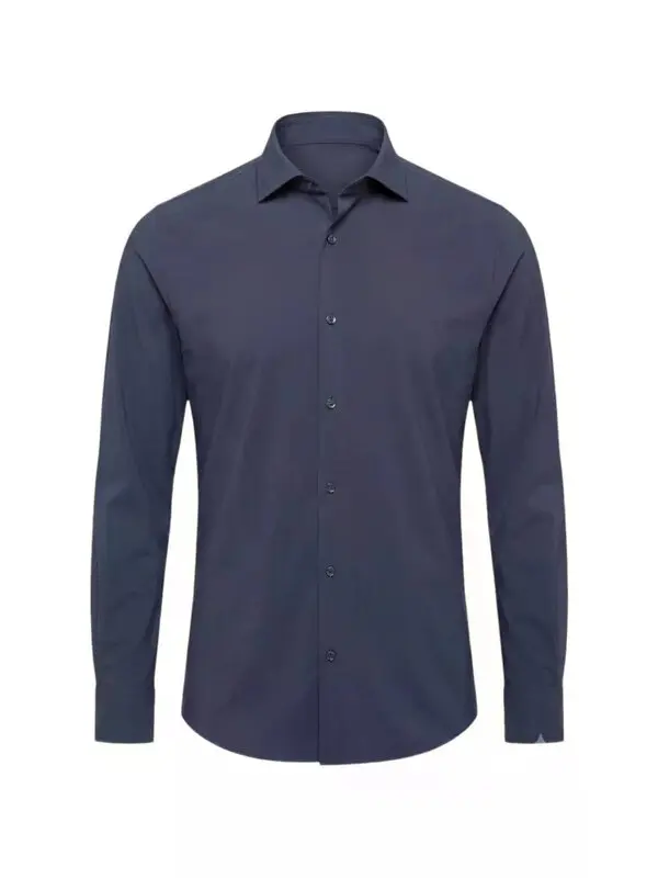 ALLEY DOCKS 963 Long-sleeve Button-down Shirt - Blue