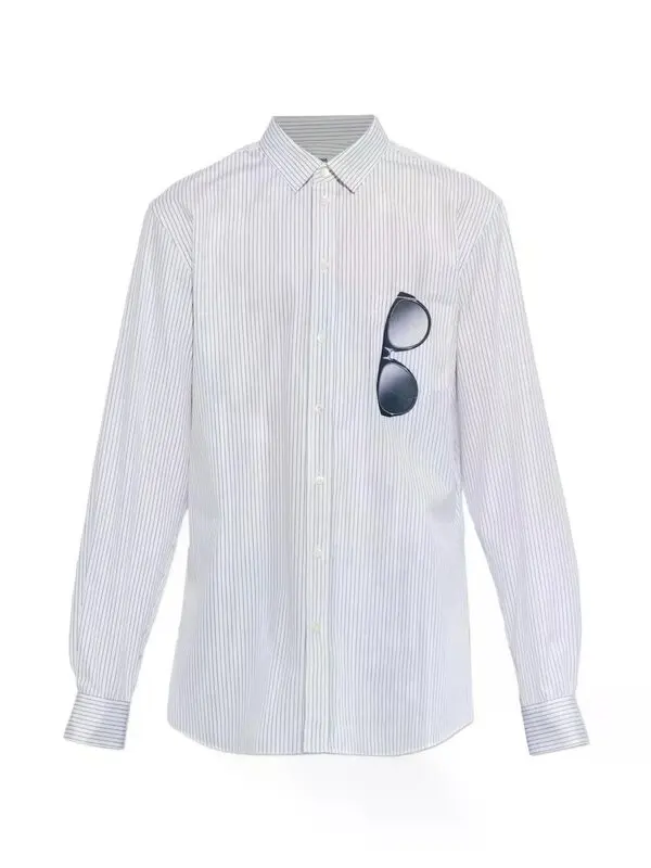 Moschino Striped Graphic-print Shirt - White