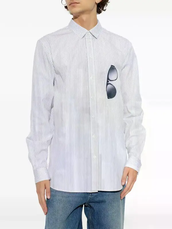 Moschino Striped Graphic-print Shirt